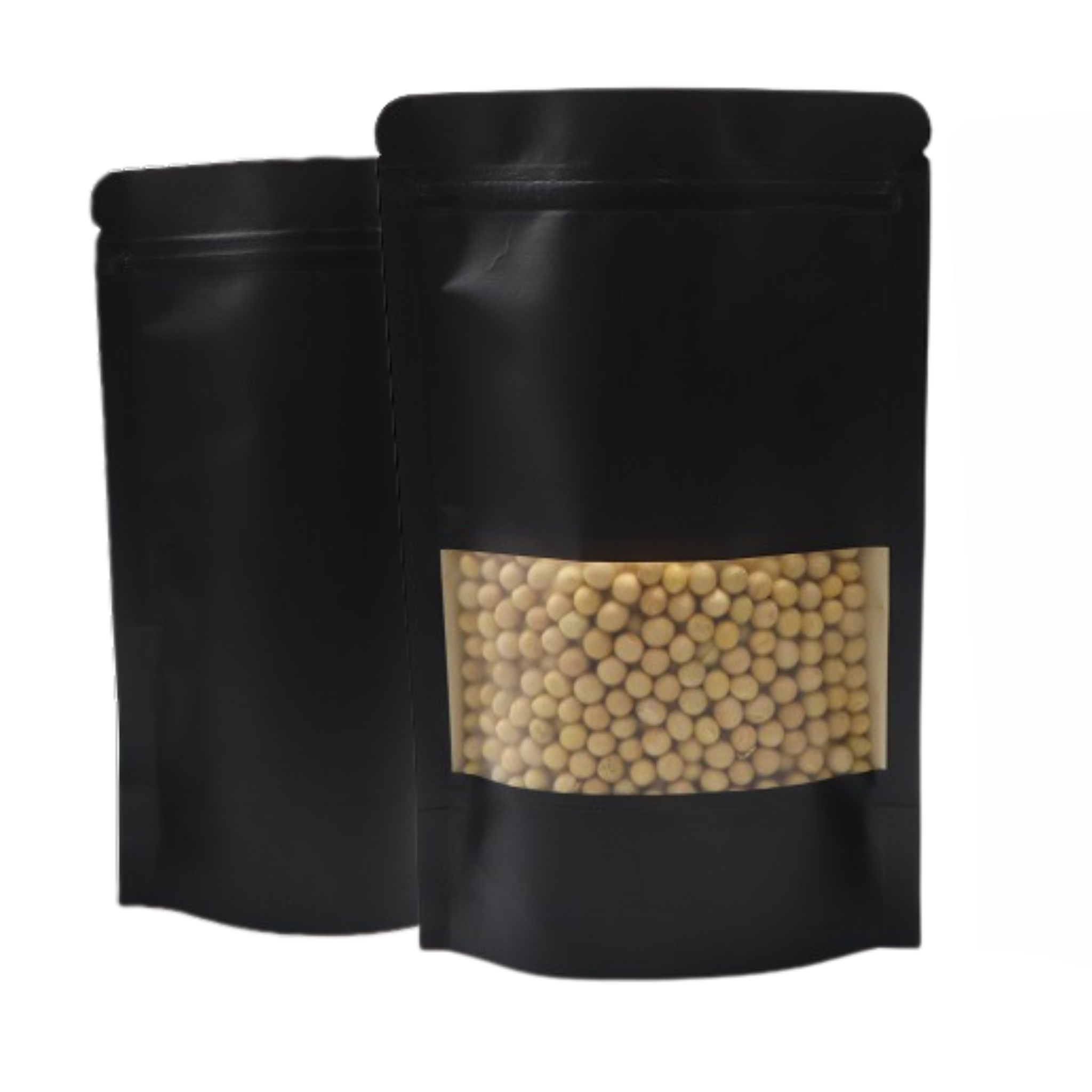 120 x 200mm Black Kraft Paper Bag | Resealable Stand Up Pouch – Packee ...